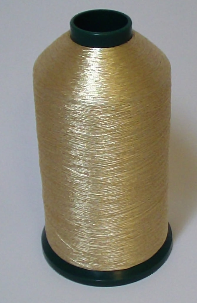 RAPOS-G2 Light Gold Metallized Embroidery Thread Cone – 5000 Meters ...